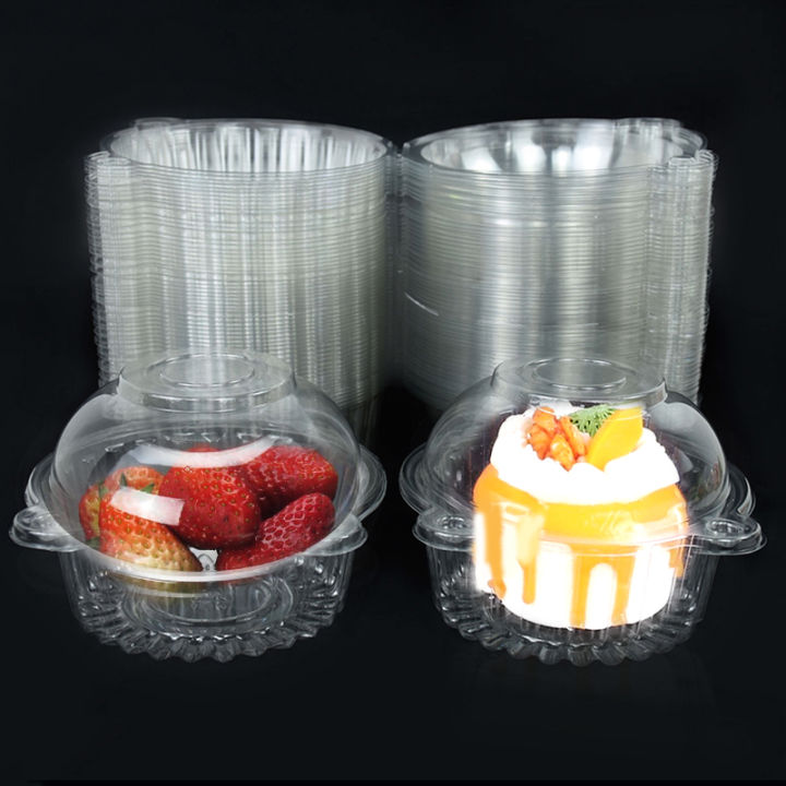 Round Cake Box Transparent Slice Dessert Box, Muffin Pudding Cake ...