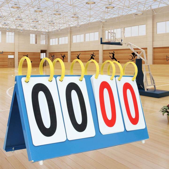 NEW 4 Digit Flip A Score Portable Sports Iron Flip Scoreboard ...