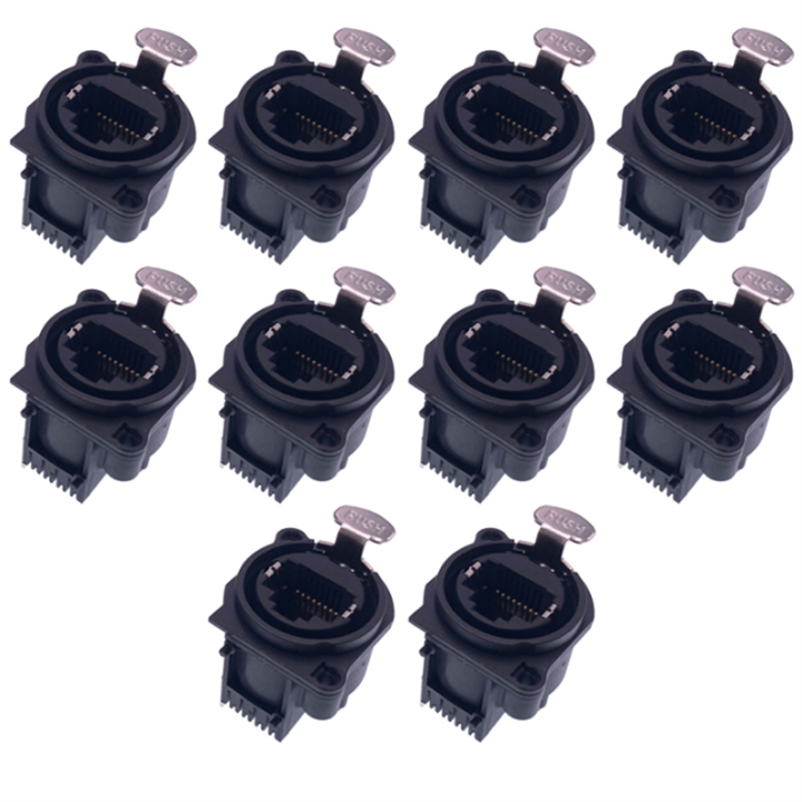 10pcs XLR RJ45 Socket Bent Needle Connector Square Shape PCB Panel ...