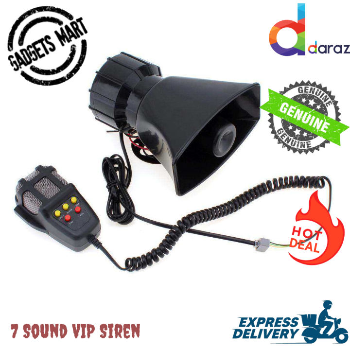 TYPE-R HIGH QUALITY LOUD ELECTRONIC HORN 6 Tone Siren 100W For ...