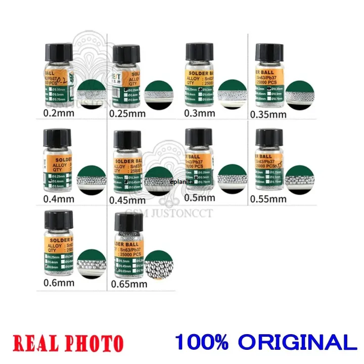 solder paste 25000pcs/bottle 0.2-0.76mm BGA Reballing Balls Leaded For ...