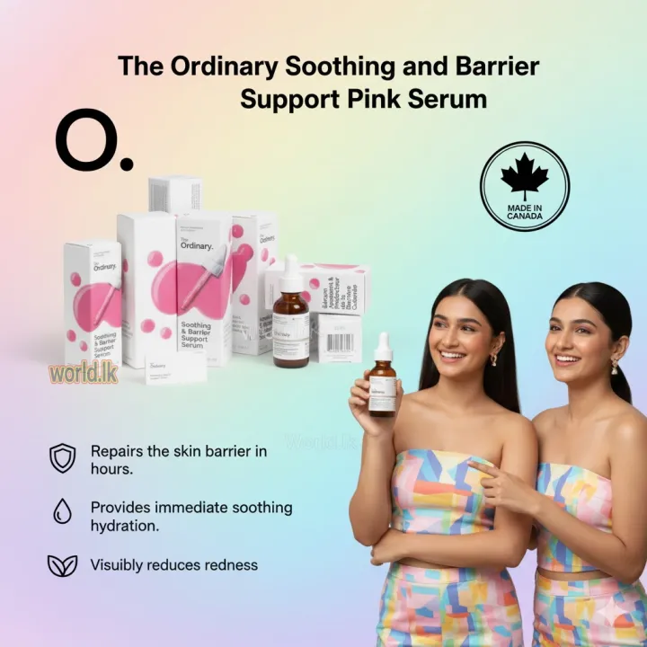 Made in CANADA, The Ordinary Soothing and Barrier Support Pink Serum ...