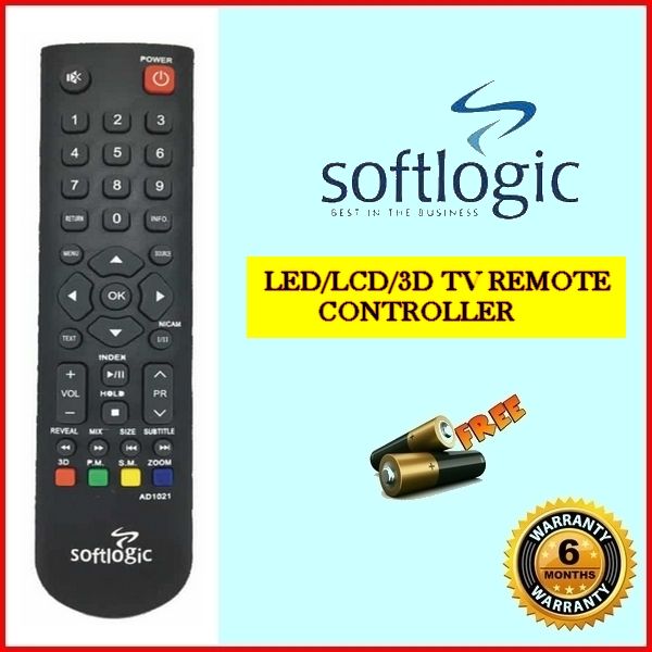Singer / Skyworth / Softlogic LED 3D TV Remote Controller & Free ...