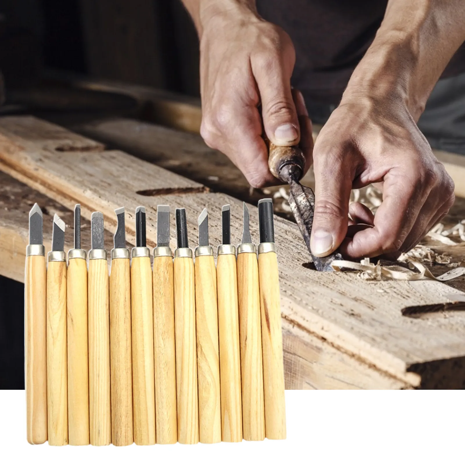 12Pcs Carving Chisel Sharp Blade Multi-purpose Manganese Steel High ...