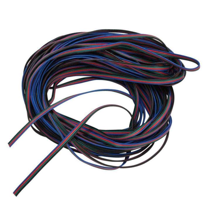 4 Color 10M RGB Extension Cable Line Wire For LED Strip RGB 5050 3528 ...