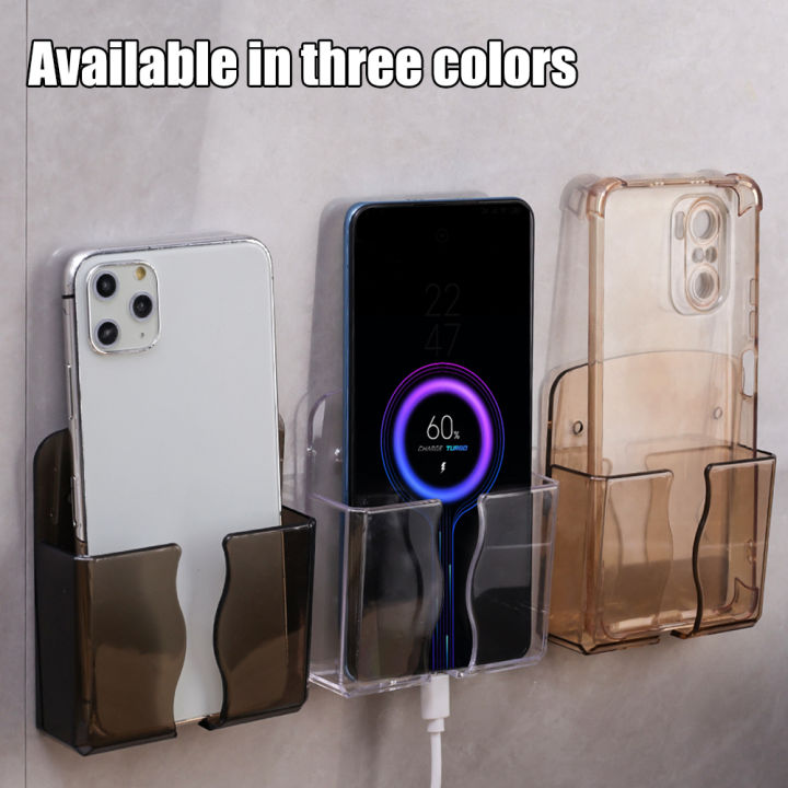 1/3pcs Wall Mount Organizer Phone Holder Adhesive Mobile Phone Plug ...