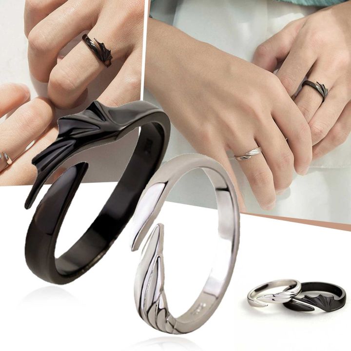 [Good LIFE]Couple Rings for Man Woman Custom Adjustable Sun Moon Ring ...