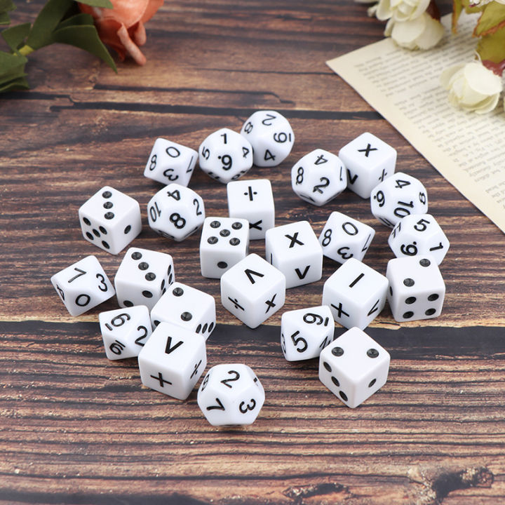 24 Pcs/Pack Dice Mathematical Arithmetic Cube Symbol Auxiliary Teaching ...