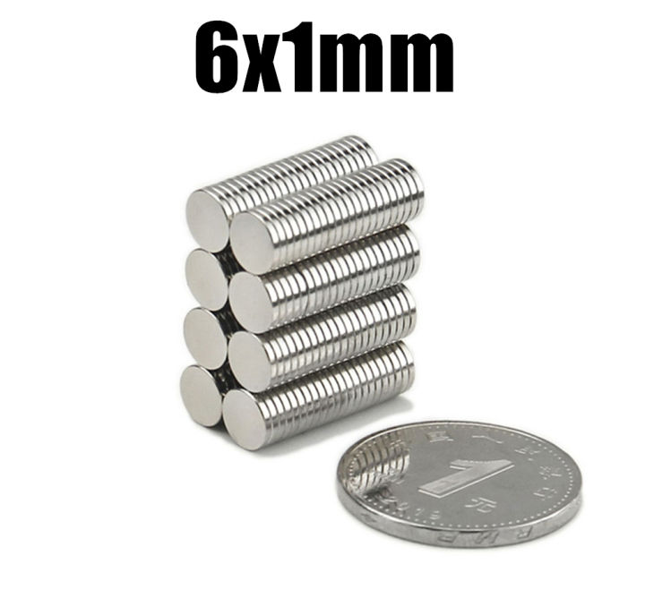 10-500Pcs 6x1 6x1.5 6x2 6x3 6x4 6x5 6x6 6x8 6x10-20mm N35 NdFeB Round ...