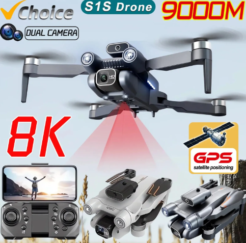 New S1S Mini Drone 4K Profesional 8K HD Camera Obstacle Avoidance Aerial Photography Brushless ...