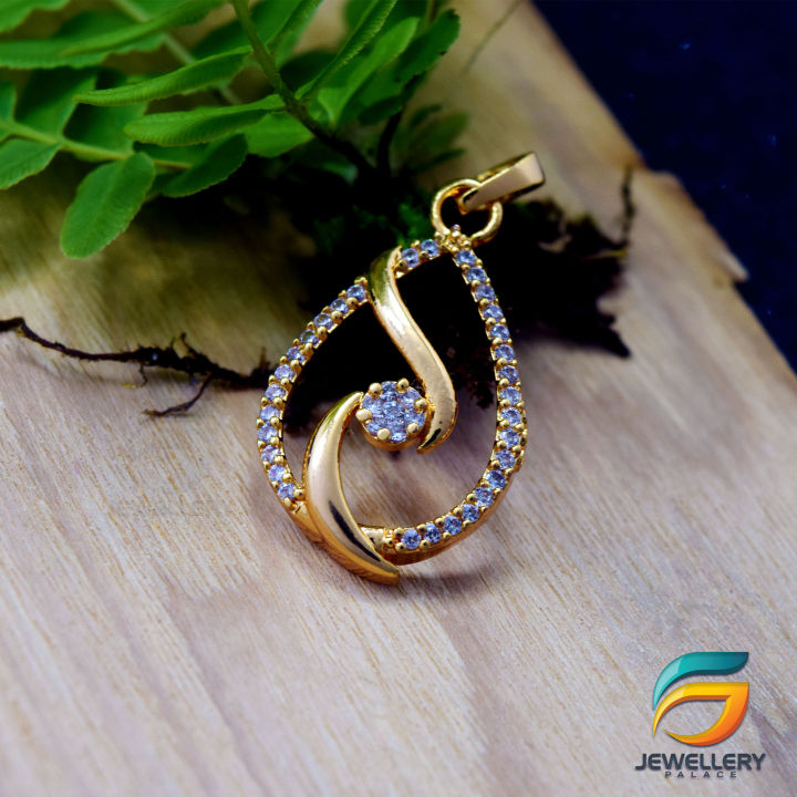 Gold Plated Pendant For Ladies Stylish Rich Look Drop Pendant | Daraz.lk