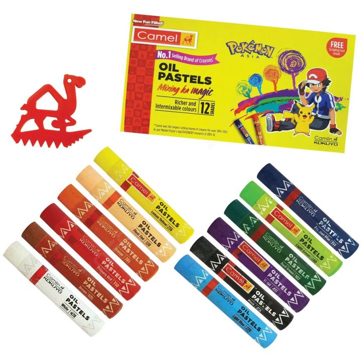 Camel Camlin Oil Pastel - 12 Shades | Daraz.lk