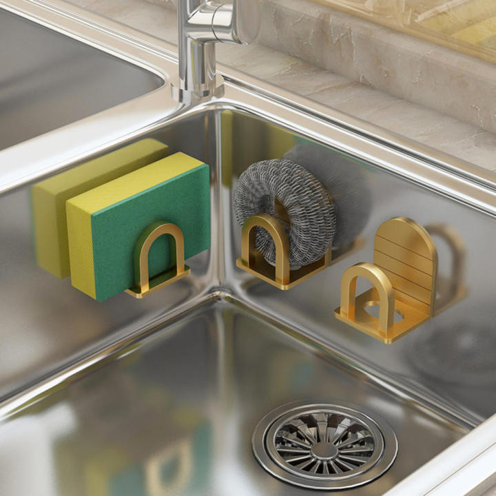 Space aluminium Kitchen sponge holder Aluminium alloy Dish washing Sink ...