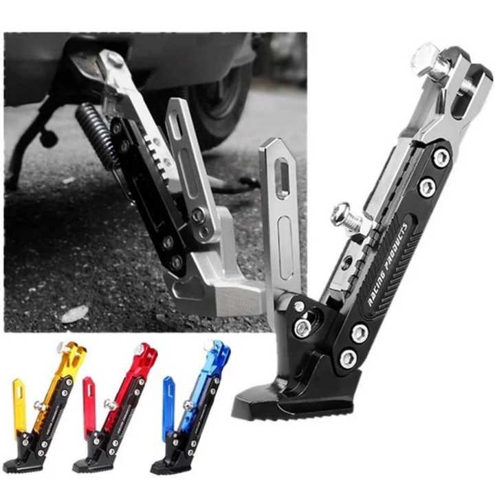 Motorcycle Scooter Adjustable Side Stand - Blue | Daraz.lk