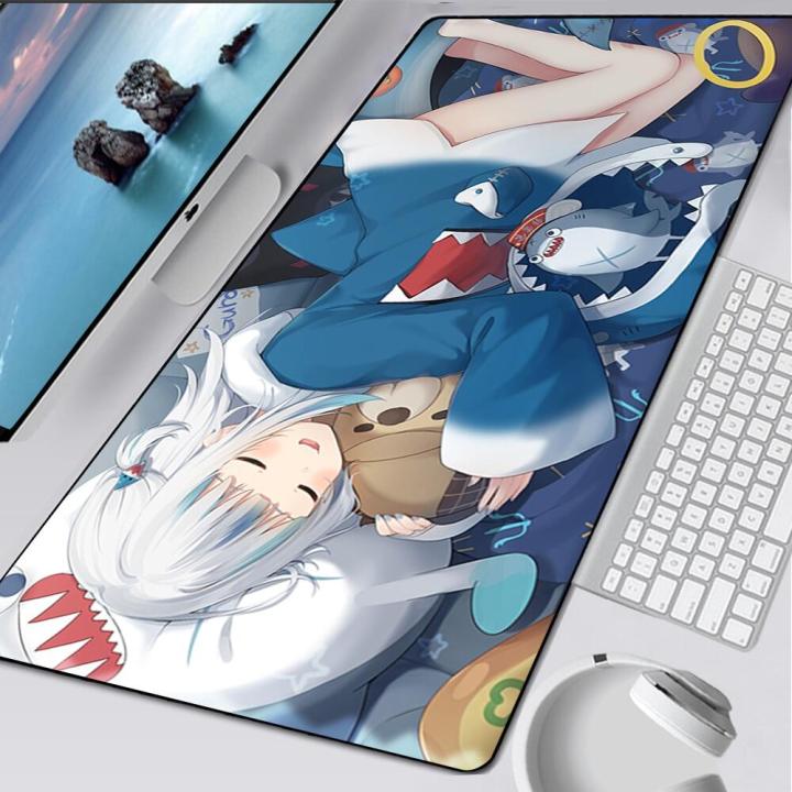 Anime Hololive Gawr Gura Large Gaming Mouse Pad XXL Computer Mousepad ...