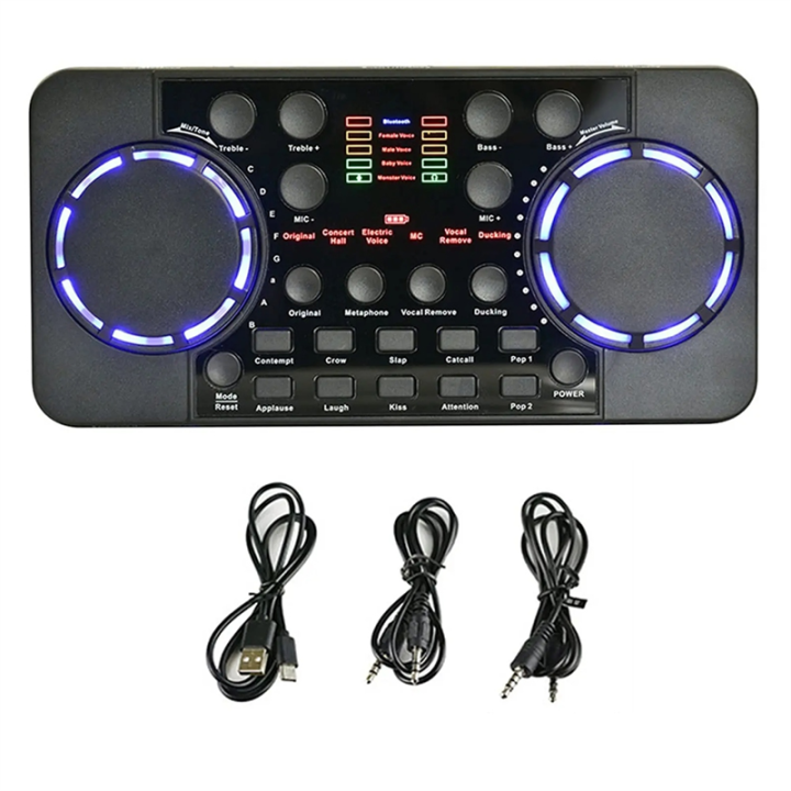 V300 Pro Sound Card Bluetooth-Compatible Audio Interface Mixer DJ ...