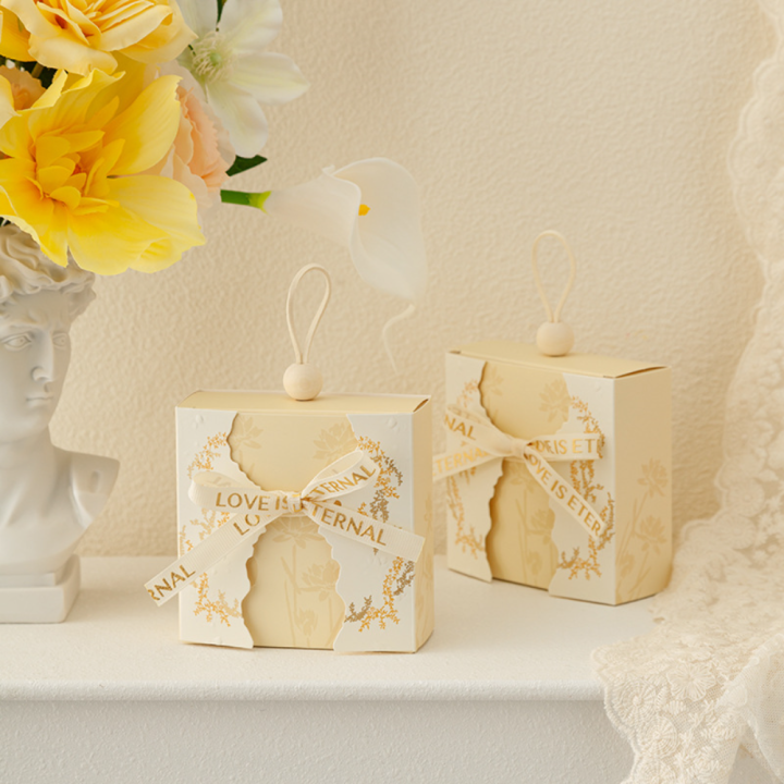 Elegant Chocolate Gift Boxes Handheld Kraft Paper Candy Boxes Durable ...