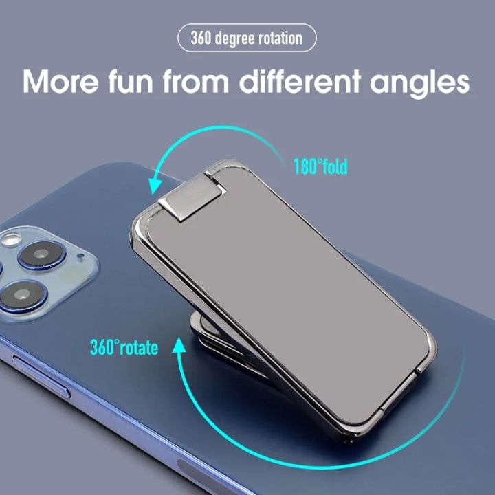 Universal Ultra-thin Fold Lift Gold Silver Back-Mounted Mobile Phone ...
