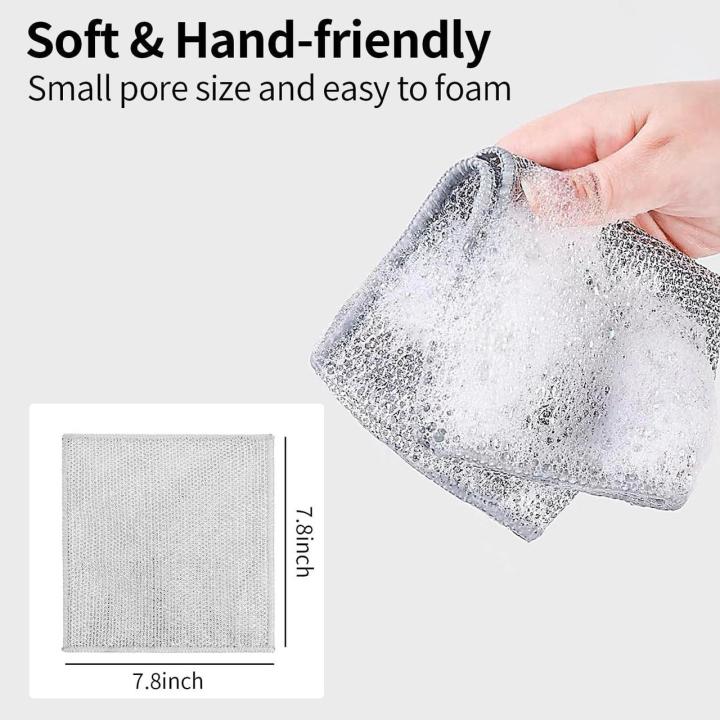 3-Piece Stainless Steel Wool Scrubber Set – Heavy Duty Kitchen Cleaning ...