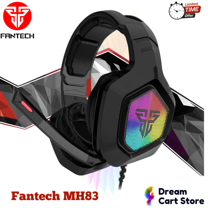 Fantech MH83 Adjustable Over Ear Gaming Headphone RGB Light Noise ...