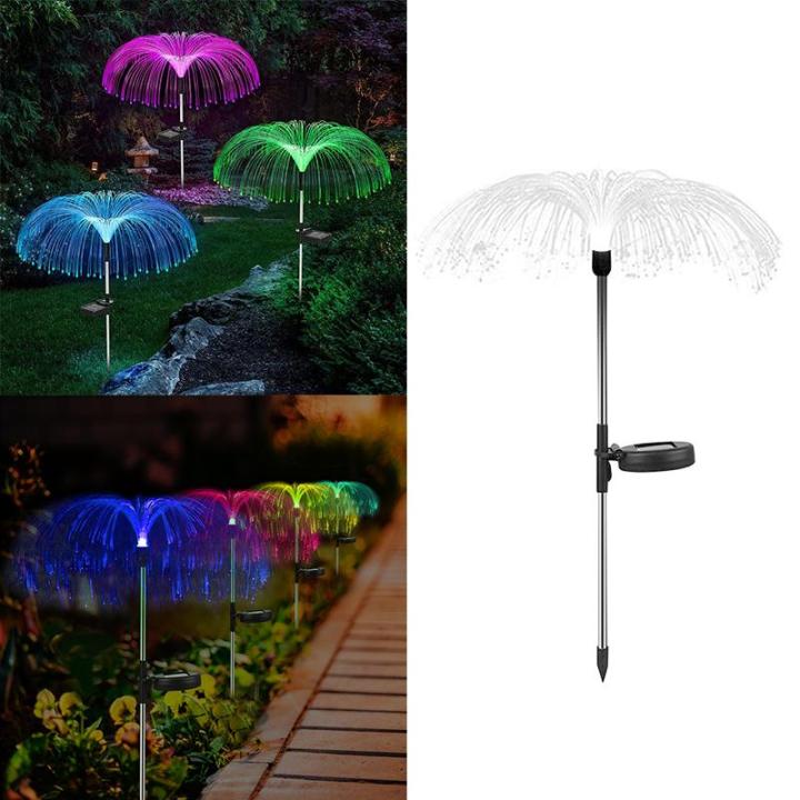 1Pcs Outdoor Solar fiber Lights Sunlight Waterproof RGB Fiber Optic LED ...