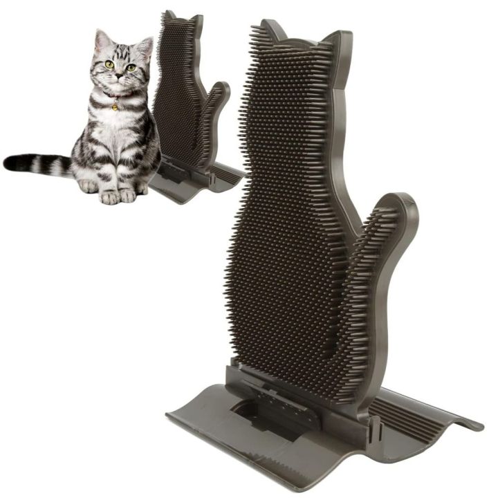 Soft Wall Mounted Cat Massage Brush Anti-Itch Self Cleaning Pet Rubbing ...