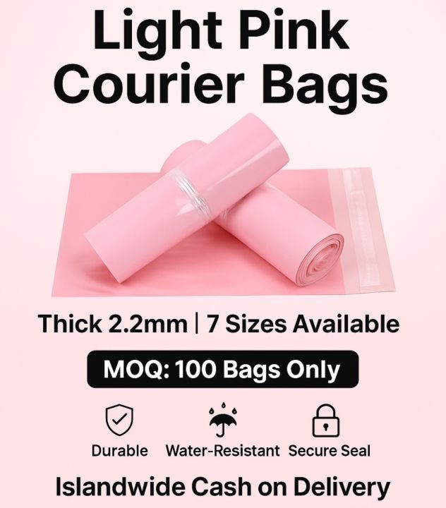 100pcs Light Pink Poly Mailer Daraz Flyers Bundle of 100 Light Pink ...