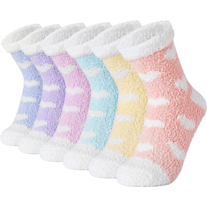 Socks Winter Comfy Warm Fluffy Bed Socks Ladies Slipper Socks Soft ...