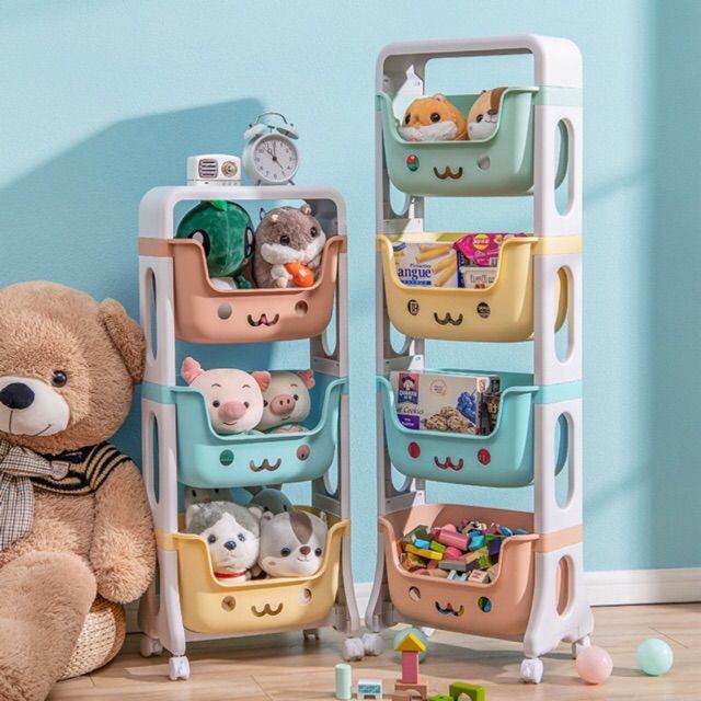 Toy storage rack Household bedroom trolley shelf organizer bedside snack sorting shelf floor multi layer storage rack home goods Daraz.lk