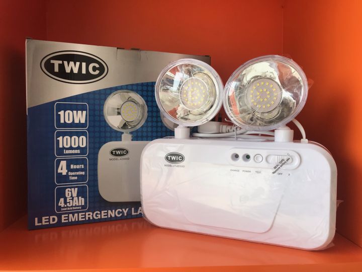 LED Emergency Lamp Rechargeable Emergency Light Twin Spot 10W Home ...