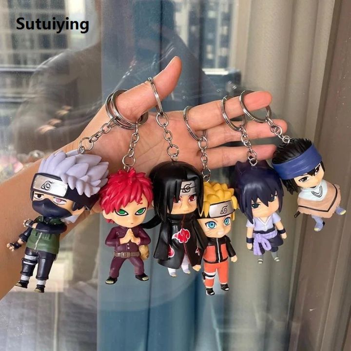 Sutuiying 10cm NARUTO Anime Figure Keychain Naruto Sasuke Kakashi Doll ...