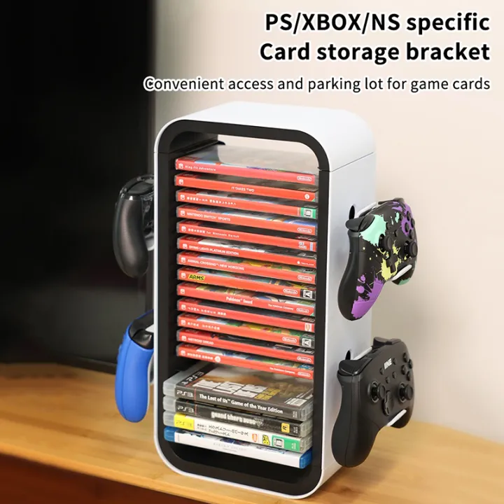Universal Game Storage Stand Host Disc 18 CD Storage Box Holder Game ...