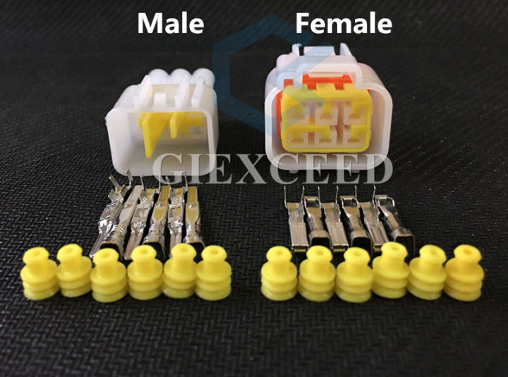 2 Sets Fw-C-6m-B Fw-C-6f-B 6 Pin Waterproof Electrical Wire Connector Door Glass Lifter Wiring ...