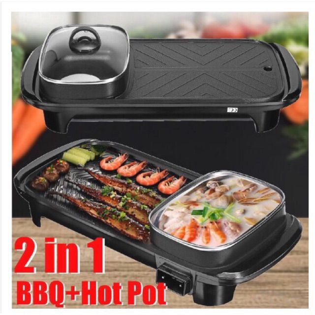 Electric BBQ Machine With Hot Pot Electric Barbecue grill With Hot pot ...