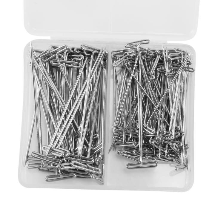 Steel T-pins 2 Inch, 1-1/ 2 Inch for Blocking Knitting 150 Pieces ...