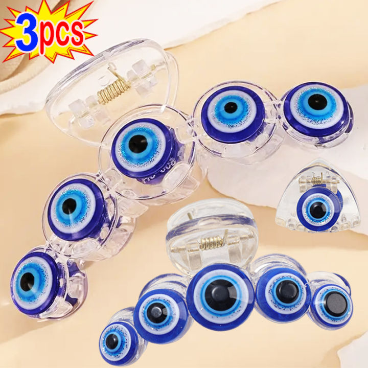 Evil Eye Blue Eye Hair Claws Set Hair Clips For Women Trkiye Eyes Claw ...