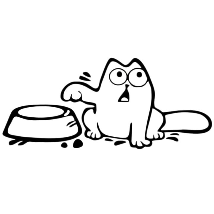 Hungry Cat Stickers PET Reflective Automobile Fuel Tank Pointer Decals ...