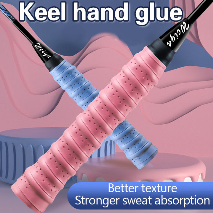 Badminton Racket Keel Hand Glue Laminated Perforated Non-Slip Wear ...
