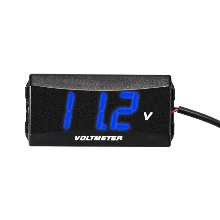 NAMUNY Motorcycle Mini LED Digital Voltmeter Monitor Panel Meter Volt ...