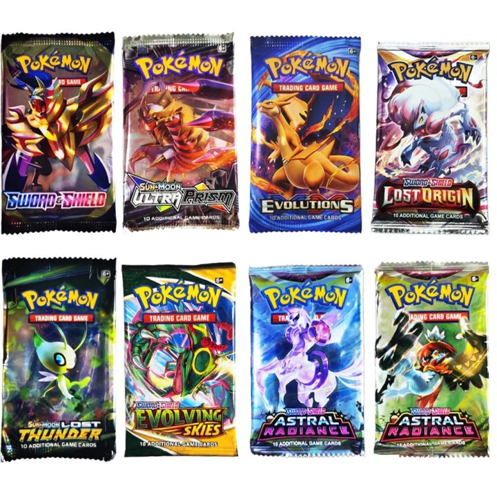 pokemon cards golden 10/20 Random Anime Packs Pokemon Cards GX Tag Vmax ...