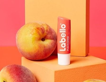 LABELLO Germany (labe) Lip Balm Moisturizing Lip Care Peach Shine 4.8g ...