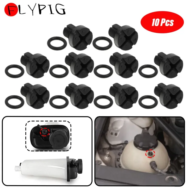 【0410qivhegenghuanlingjian4431】 10Pcs Expansion Tank Bleeder Screw BMW ...