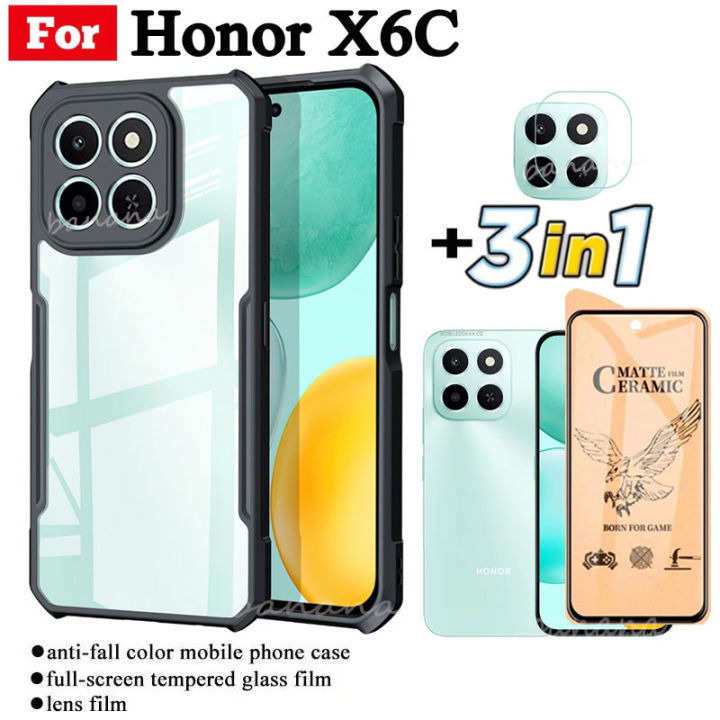 3 in 1 Honor X6C Shockproof Phone Case for Honor X7C X8C Ceramic ...