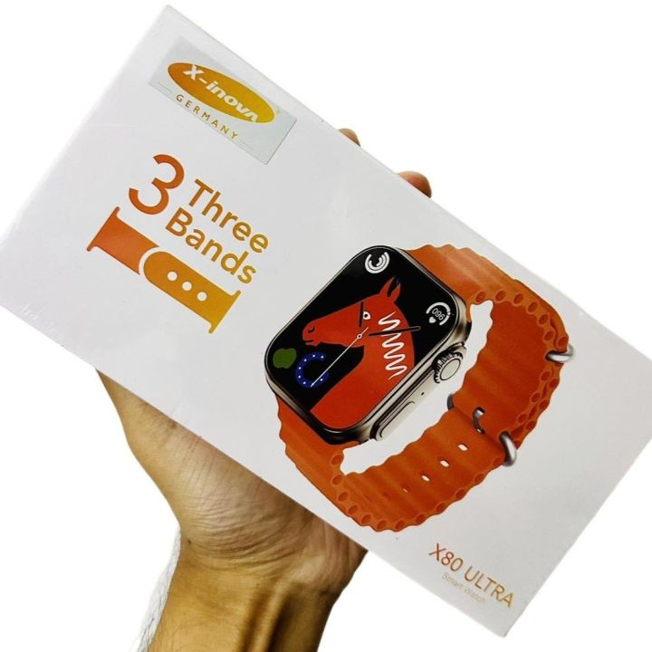 X80 Ultra Smart Watch Germany Brand With Three Bands 2023 Model Ultra ...