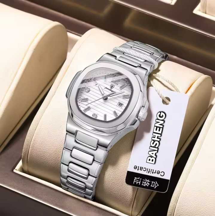 BAISHENG Luxury Watch Business Waterproof Male Clock Luminous Date ...
