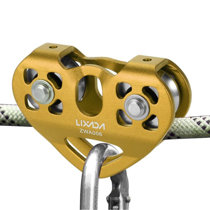 Lixada 30kN Cable Trolley Pulley with Ball Bearing Rock Climbing Caving ...