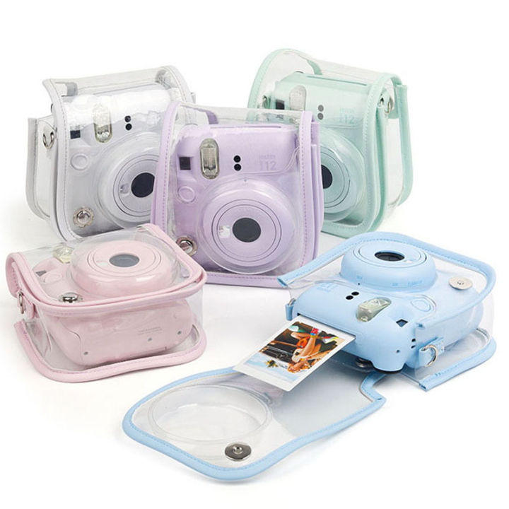PU Transparent Portable Bag for Instax Mini 12 Clear Storage Shell ...