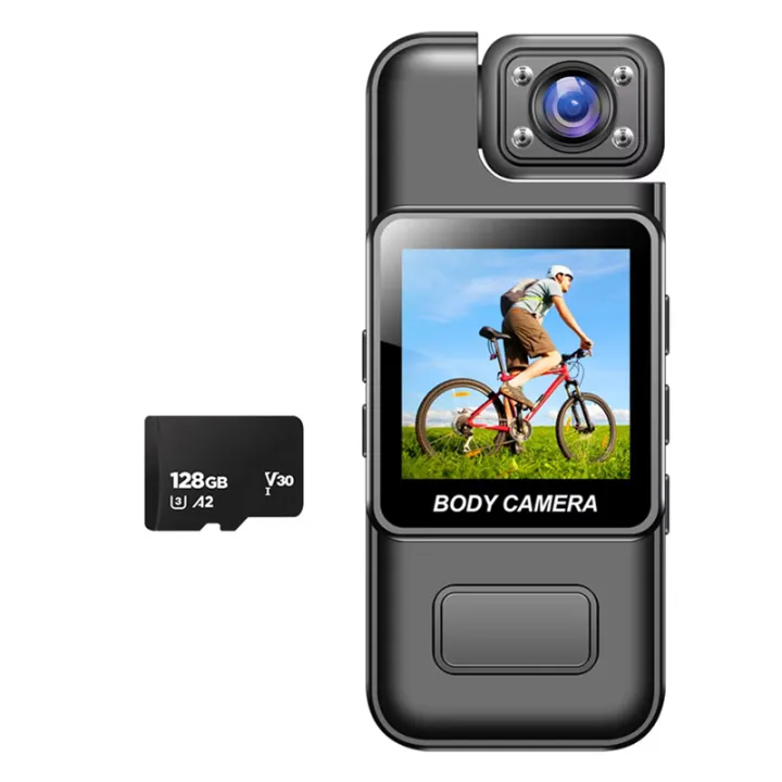 HD Camera with Infrared Night Vision and 128GB SD Card, Portable ...