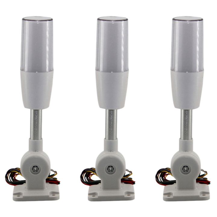 3X Tricolor Folding 24V LED Warning Lamp Alarm LED Signal Tower Caution ...