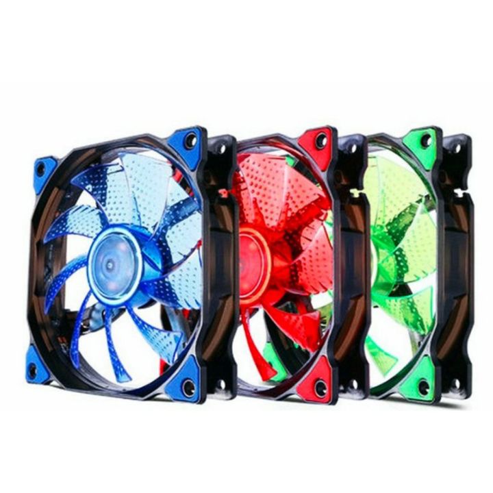 Casing Fan -15 LED Red Blue Green 120mm for PC case fan 120mm 12v ...